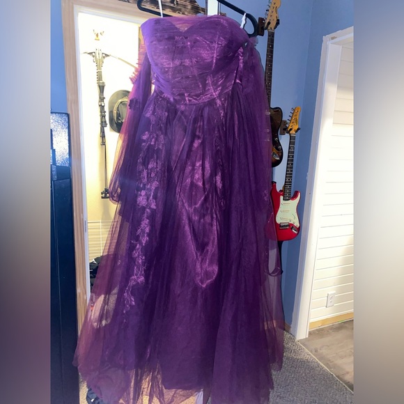 Dresses | Flowy Cottagecore Plussize Purple Dress W Builtin Corset ...